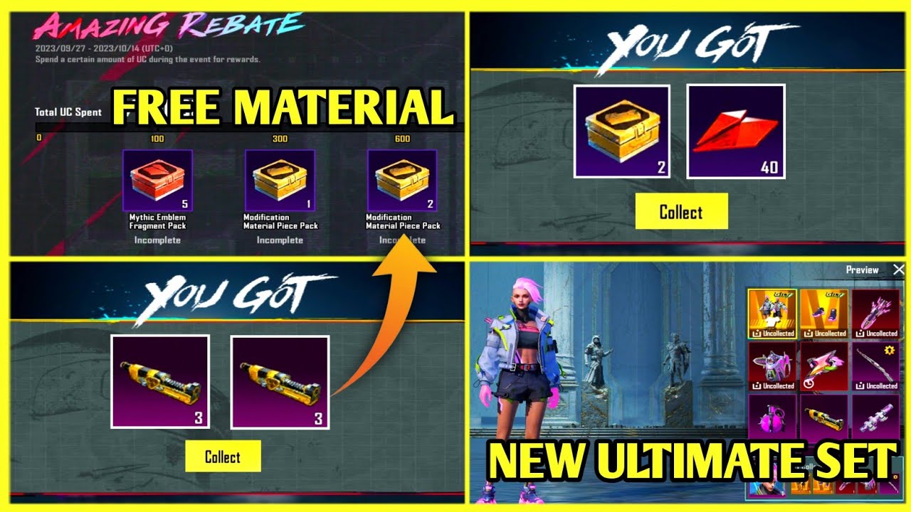 AMAZING REBATE NEW EVENT IN PUBG MOBILE😍 | GET FREE MINI MATERIAL & 2 ...