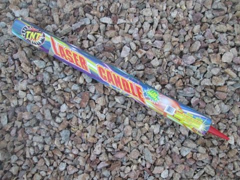 TNT Fireworks - Laser Candle 120 shot barrage candle - YouTube