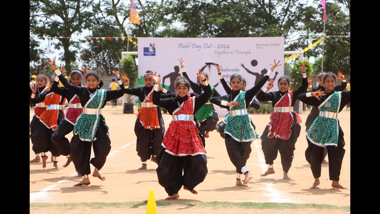 RAINBOW FIELD DAY OUT || GROUP DANCE BY GRADE 7 & 8 STUDENTS || RAINBOW ...