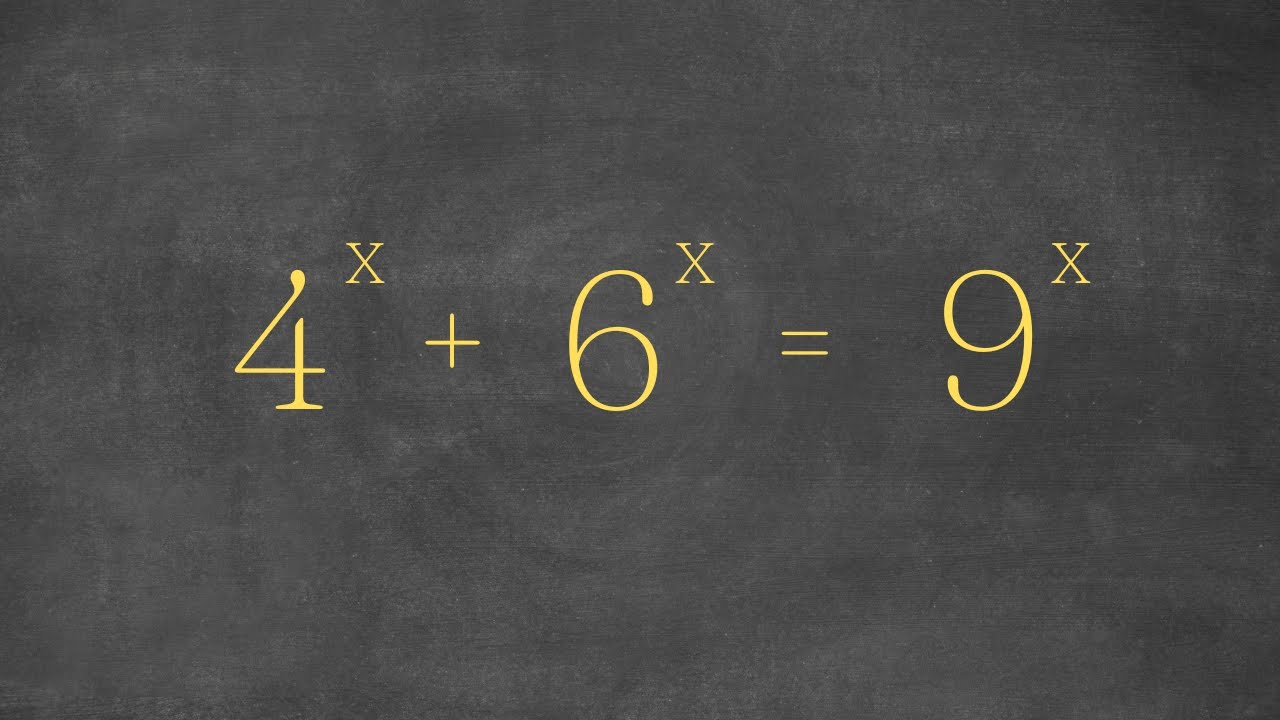 A Tricky Equation With A Golden Answer - YouTube