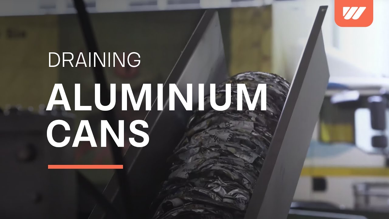 WEIMA G.300 Recycling press draining and compressing aluminum beverage ...