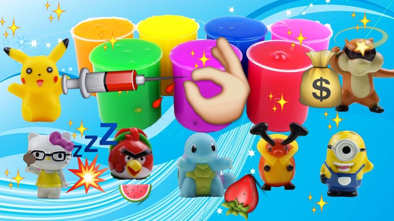 Fun & Creative For Kids ️ Baby Punch Pikachu & Minion ️ Learn Colors ...