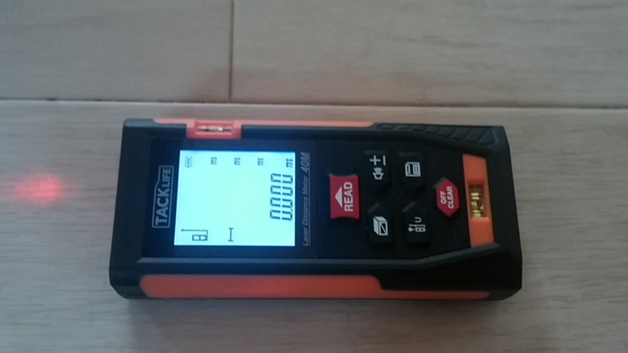 Tacklife HD40 距離計 最大測定距離40m ミュート機能 バックライト搭載 LCDデジタル表示 IP54防塵防水 日本語説明書付 ...