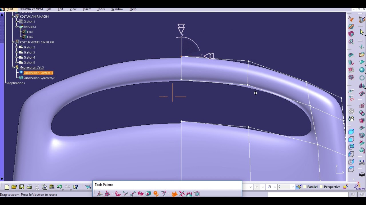 CATIA Imagine - Shape Eğitimi 07 – Temel Kavramları Uygulamak - YouTube