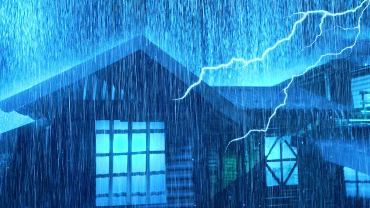 Rain Sounds for Deep Sleep - Relax Your Mind With Violent Storm & Loud ...