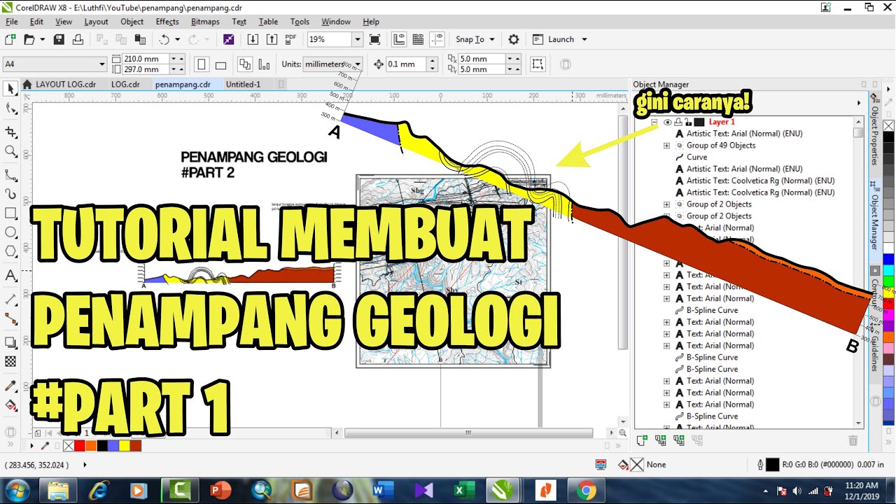 CARA MEMBUAT PENAMPANG GEOLOGI PART 1 | GEOLOGICAL MAPPING EDITION ...