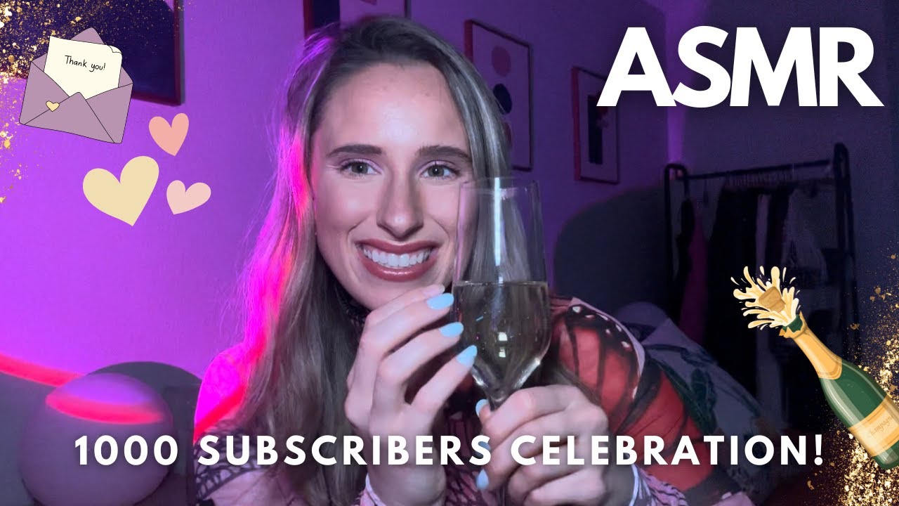 1000 Subscribers THANK YOU! 🍾 ASMR for Sleep, Liquid Sounds, Whispering ...