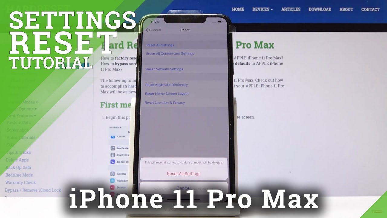 How to Reset Settings on iPhone 11 Pro Max - Restore Default Settings ...