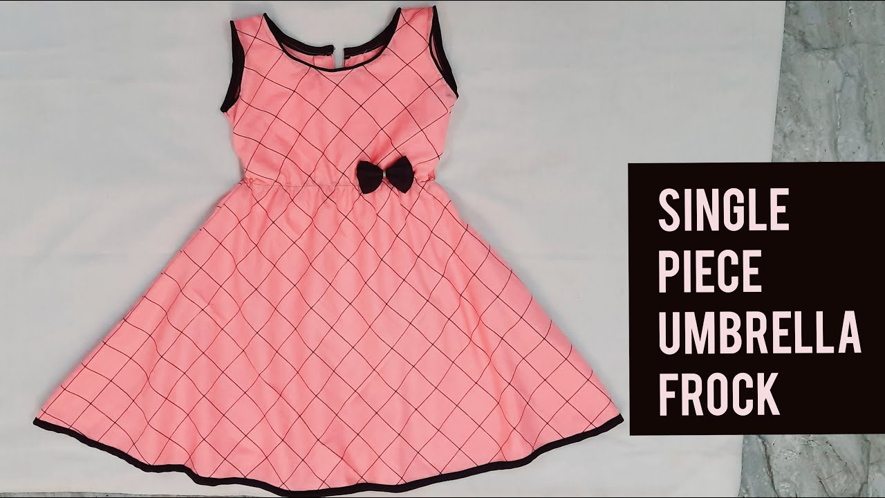 single piece frock/ easy diy frock/ umbrella frock/ kids easy frock ...