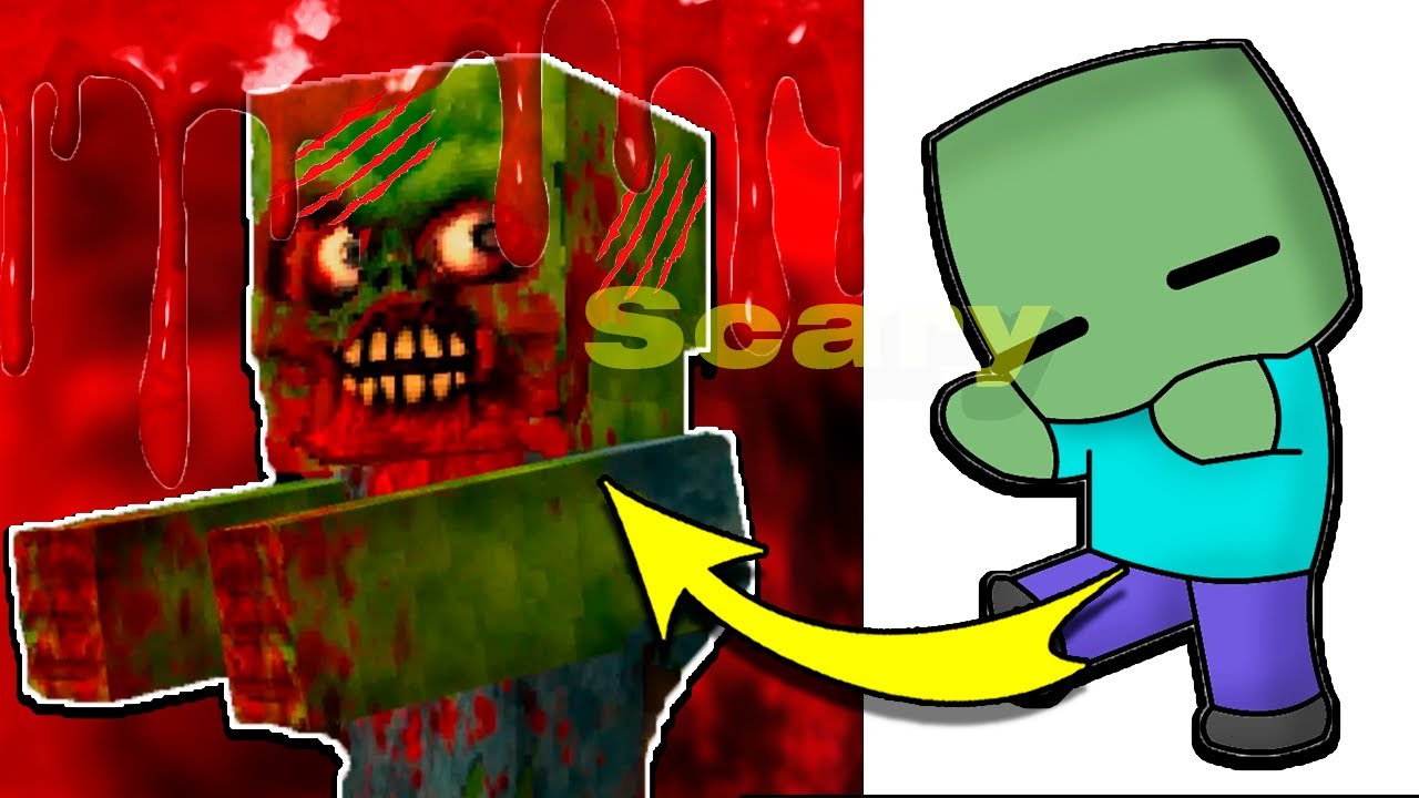 Minecraft Horror Version Art | Scary Version - YouTube