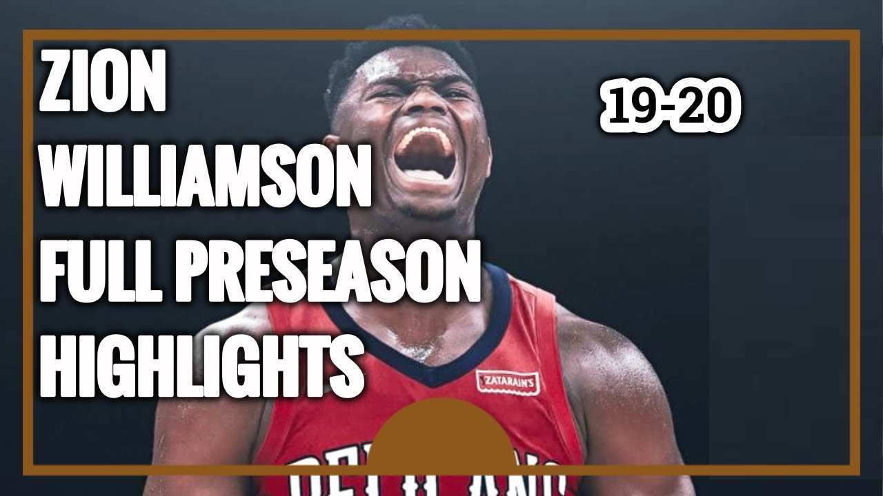 ZION WILLIAMSON FULL PRE SEASON HIGHLIGHTS 19 20 - YouTube