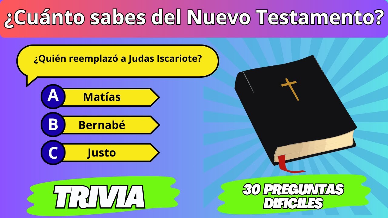 ¿Cuánto sabes del Nuevo Testamento? - Trivia Bíblica - Quiz Bíblico ...