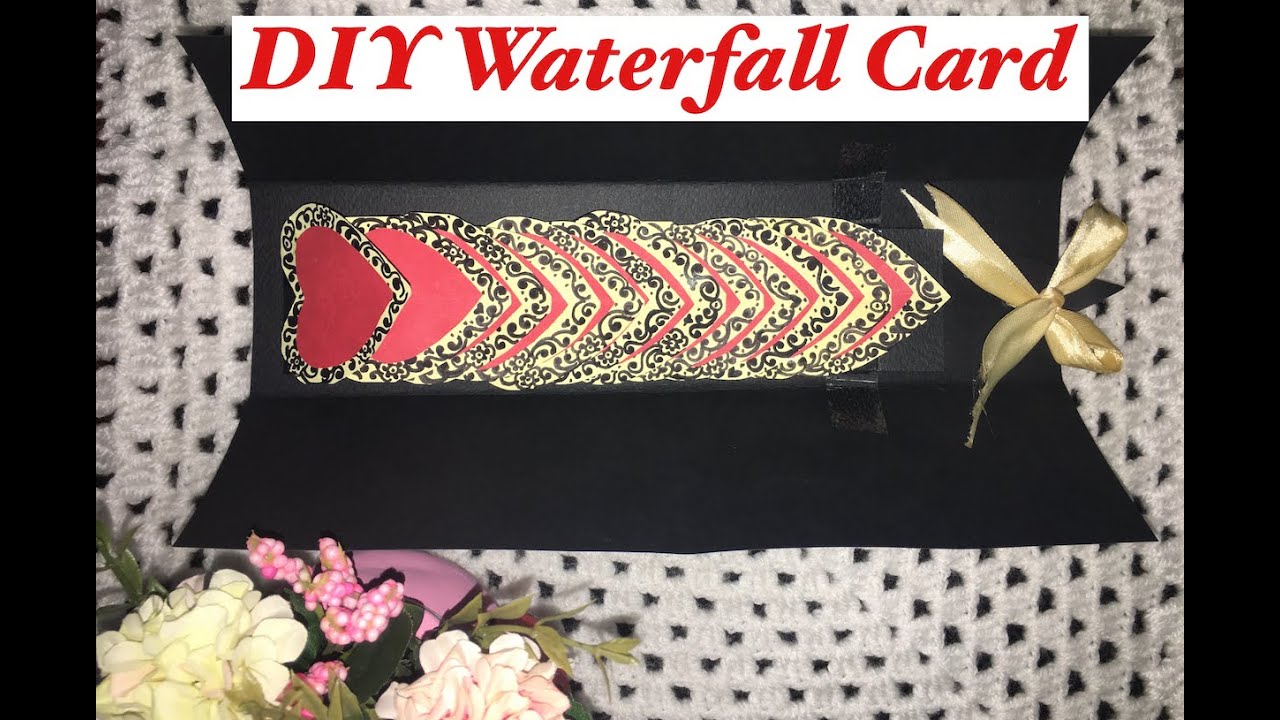 DIY WATERFALL CARD | Pull Me Waterfall card || Easy Tutorial - YouTube