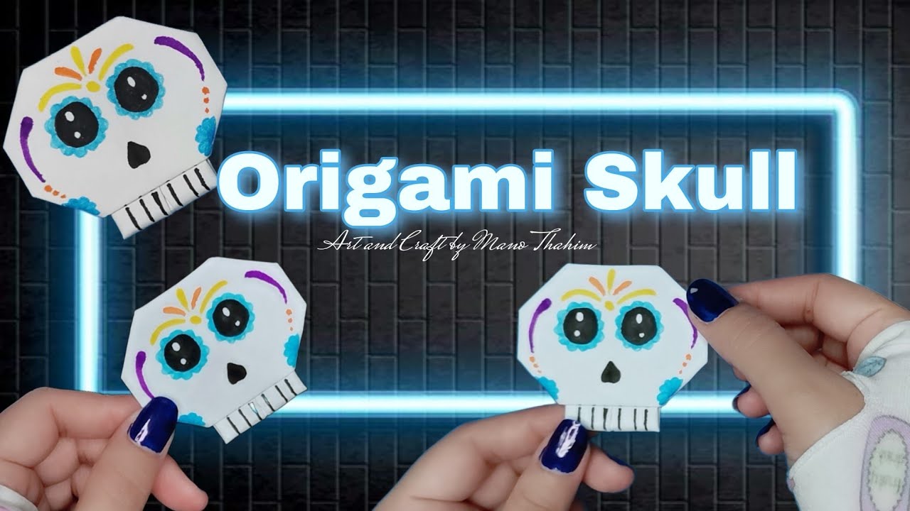How to Fold Origami Skull | Easy Origami Skull Tutorial | Halloween ...