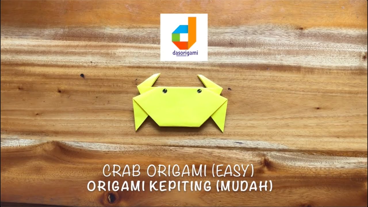Crab Origami / Origami Kepiting (How to Make Easy Crab) - YouTube