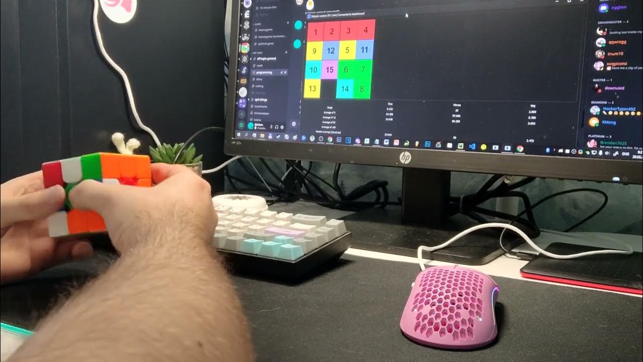 Solving 15 puzzle using Rubik's cube in 17 seconds - YouTube