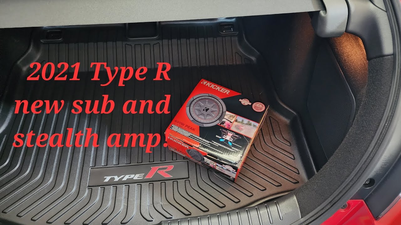 2021 Type R gets a new stealth woofer and amp installed! - YouTube