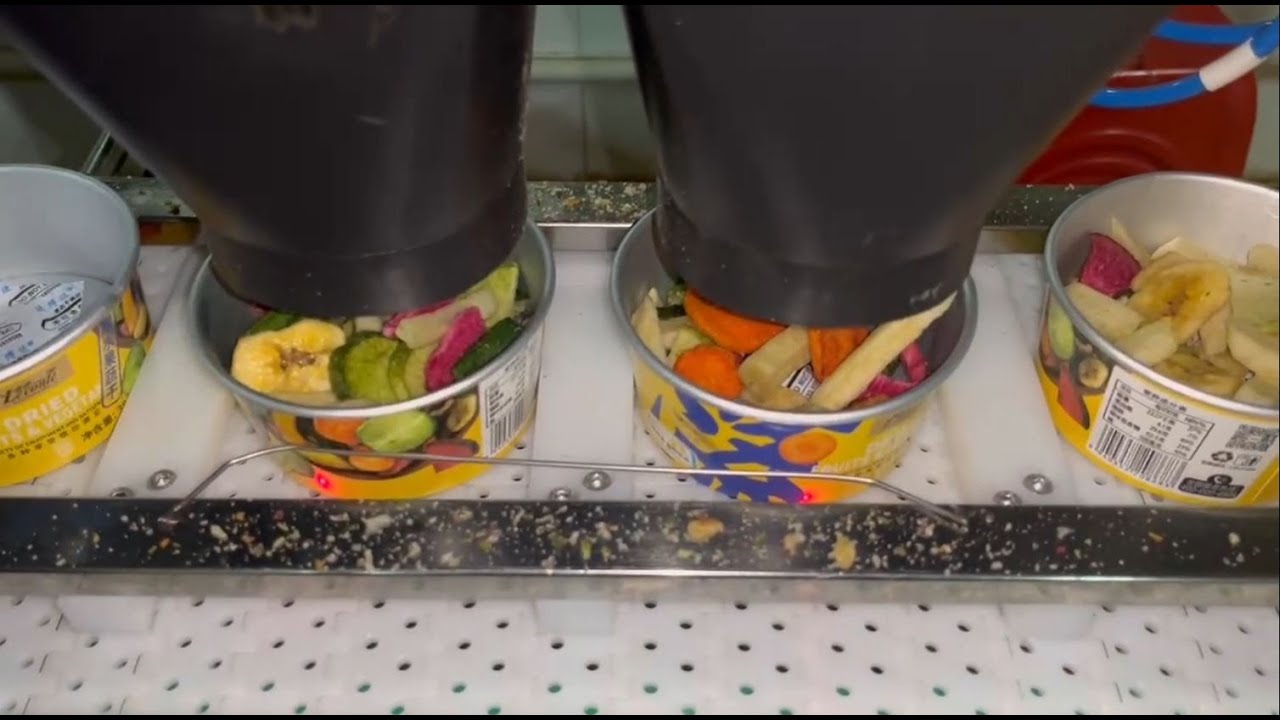 Filling Dry fruit into cups - YouTube