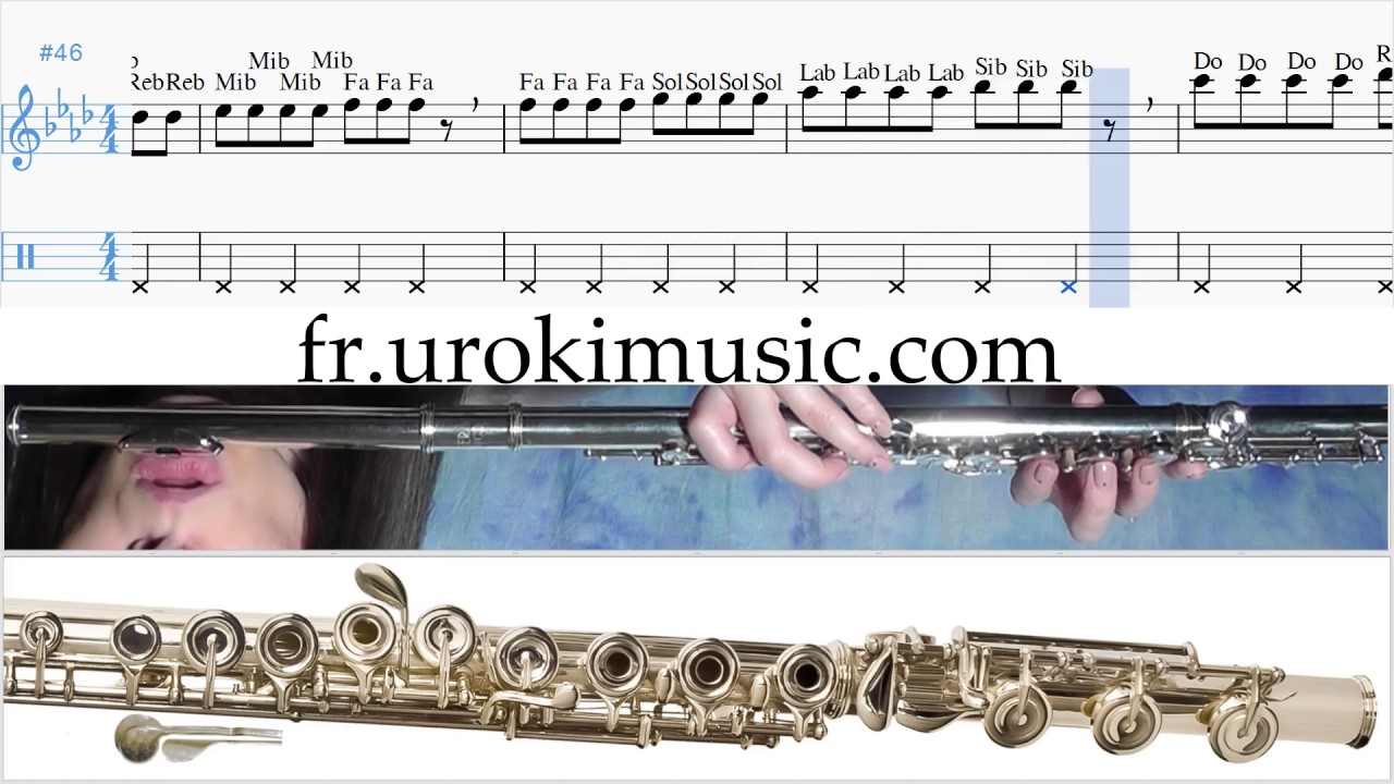 Cours de Flute Adele Hello Partie#1 Partitions Mélodie Сhansons Tuto ...