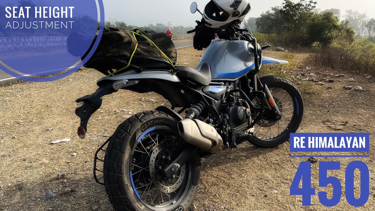 How to adjust Seat Height on RE Himalayan 450? | Try this best setting ...