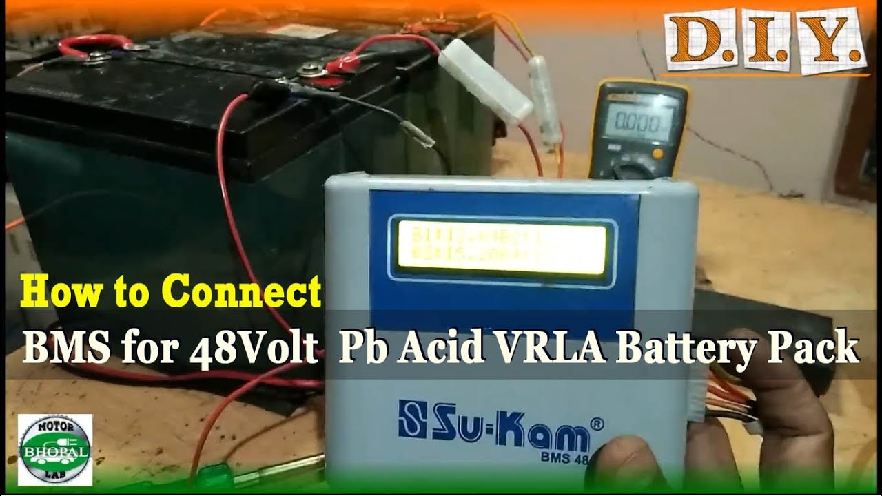 Su Kam BMS for 48Volt Pb Acid VRLA Battery Pack - YouTube