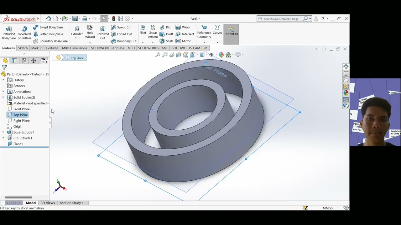 Tugas CAD Membuat Bearing di Solidworks - YouTube
