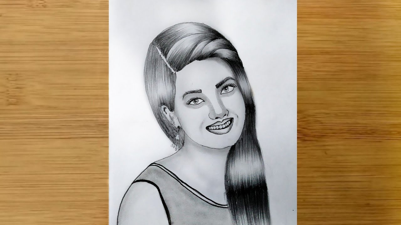 how to draw Rashmika Mandanna "indian fillm actress" || Pencil sketch ...