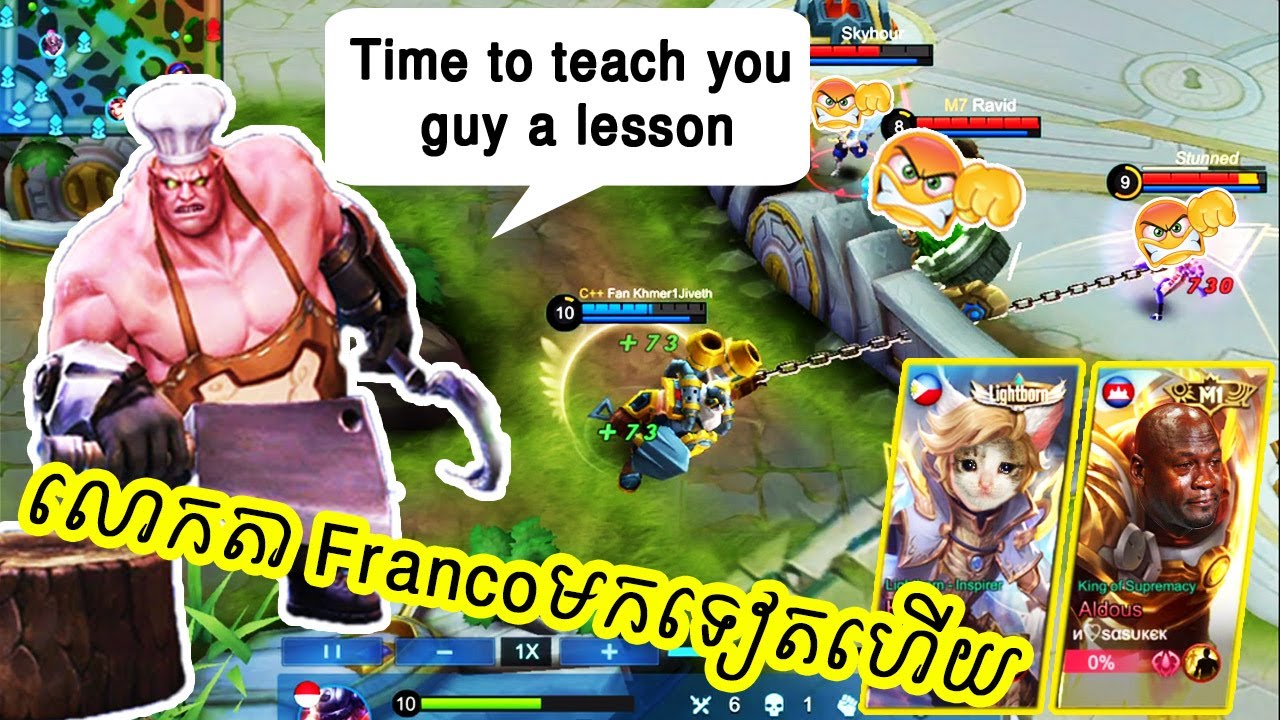 FRANCO Hook Montage | លោកតាFrancoគប់ទាក់កមិនប្រណីដៃទេ | Franco Funny ...