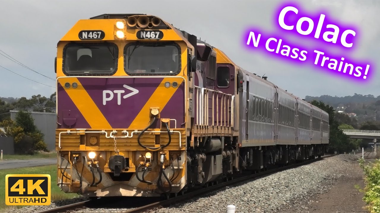 V/Line N Class Passenger Trains at Colac - Victorian Transport - YouTube
