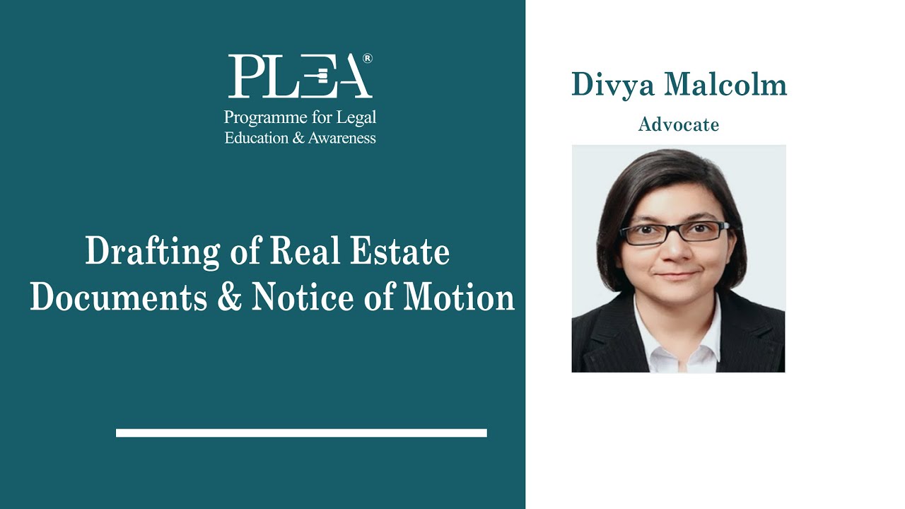 Drafting of Real Estate Documents & Notice of Motion by Divya Malcolm ...