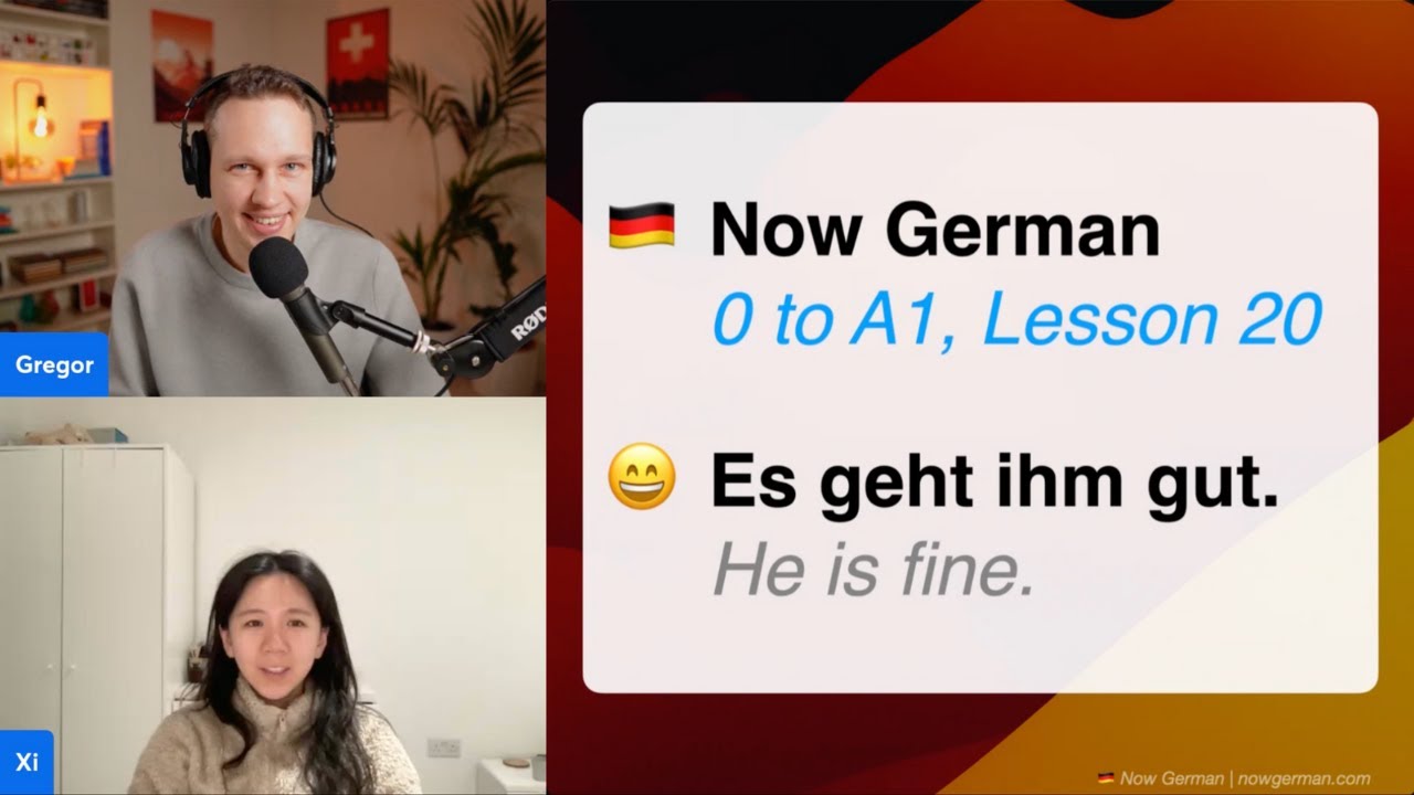 German 0 to A1 Lesson 20: 😄 Es geht ihm gut (he is fine) - YouTube