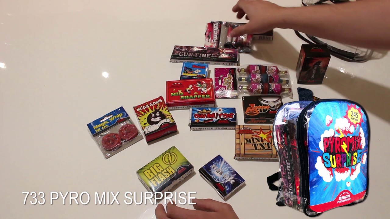 733 PYRO MIX SURPRISE - ORION PIROTEHNIKA - YouTube