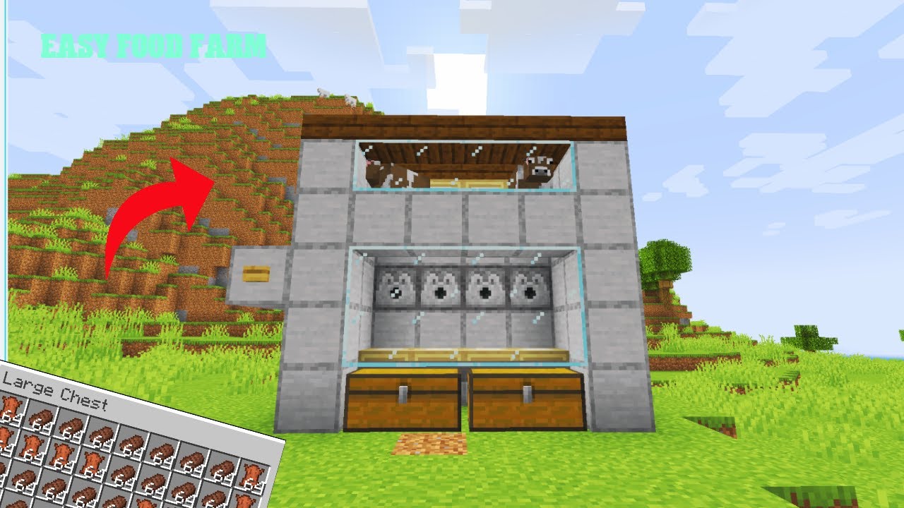 How TO Minecraft FOOD FARM JAVA EDITION BEDROCK EDITION - YouTube