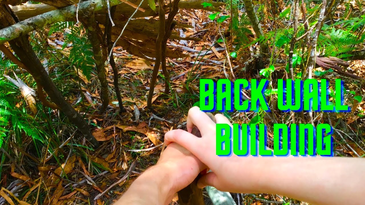 Bush life #5: my partner and I build the hut - YouTube