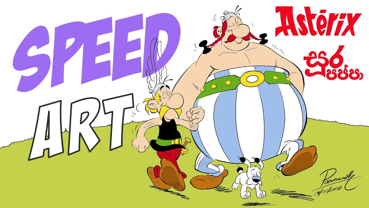 Asterix Speed Art - Autodesk Sketchbook Pro - YouTube