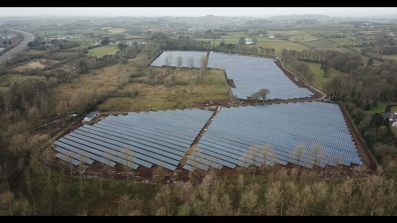Ballygarvey Road Solar Farm Ballymena (4K) - YouTube