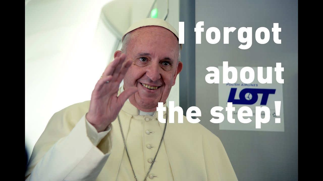 Pope Francis speaks about falling over in Poland - YouTube