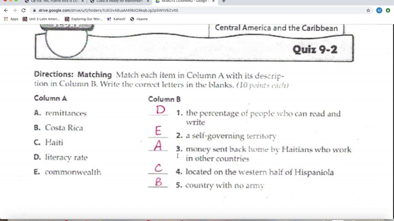 Social Studies - Ch. 9 - Section 2 Open Book Quiz - YouTube
