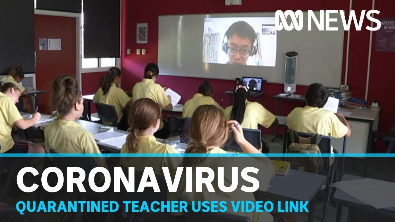 Teacher in coronavirus self-quarantine continues Darwin classes via video link | ABC News - YouTube