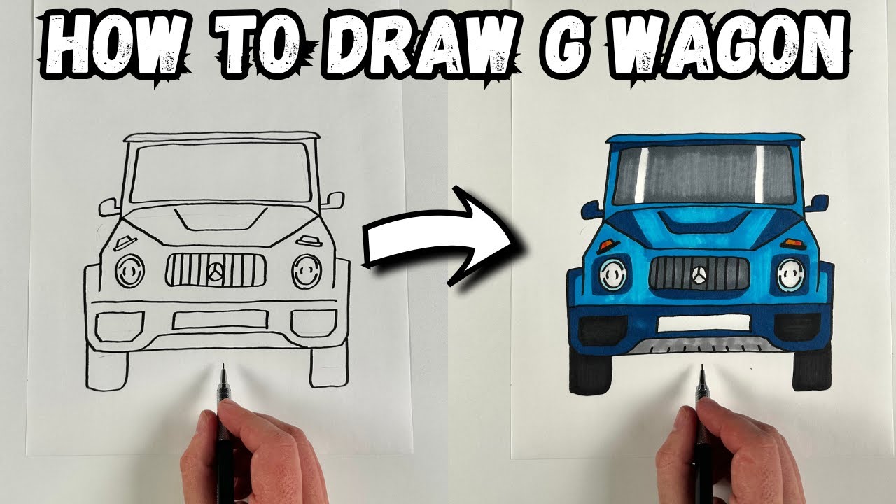 How To Draw Mercedes G Wagon - YouTube