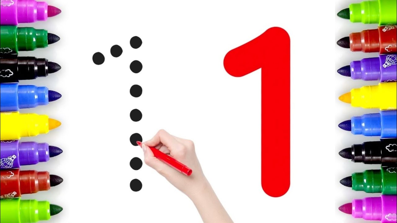 Haw to draw numbers| counting number| one two three numbers| ginti| 123 ...