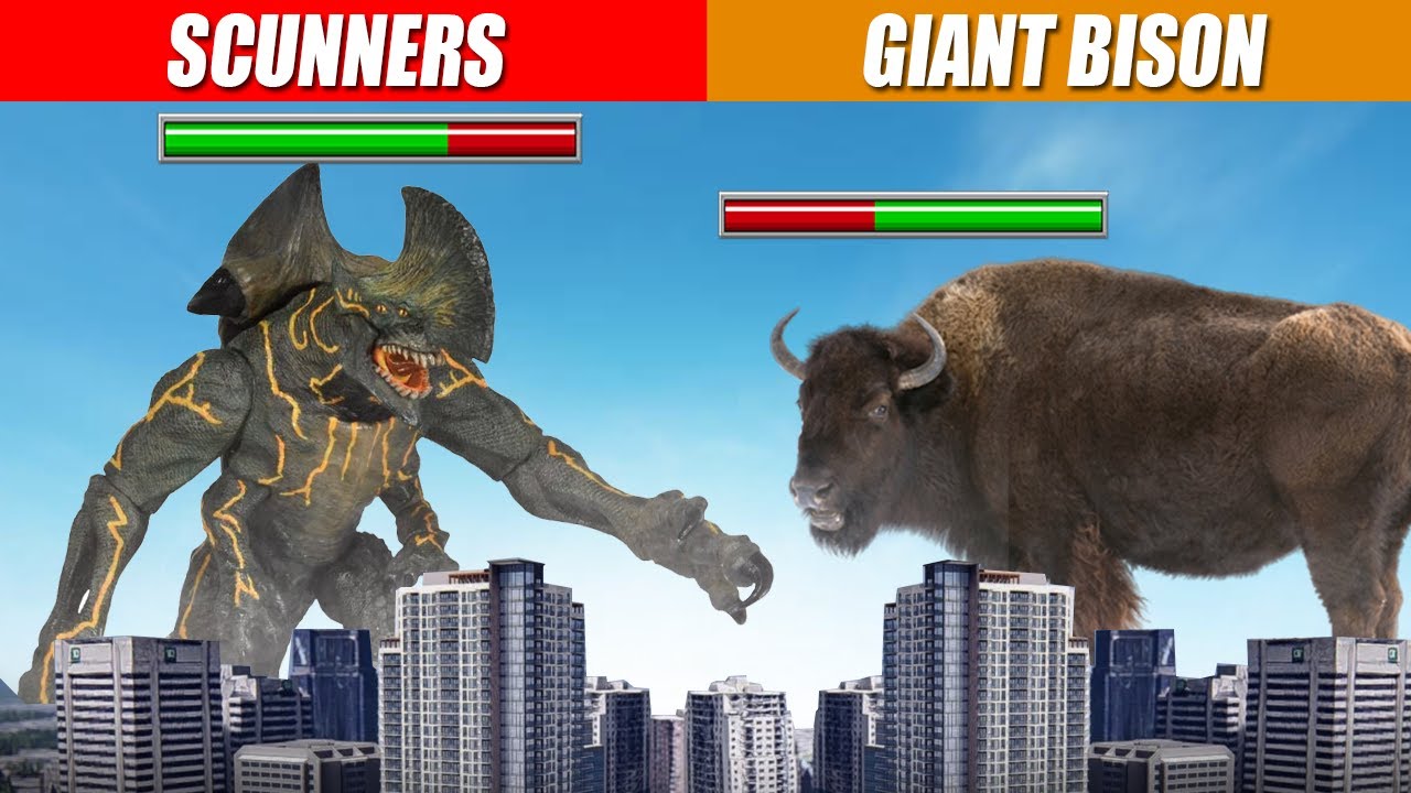 Giant Bison vs Scunner With Healthbar | SPORE - YouTube