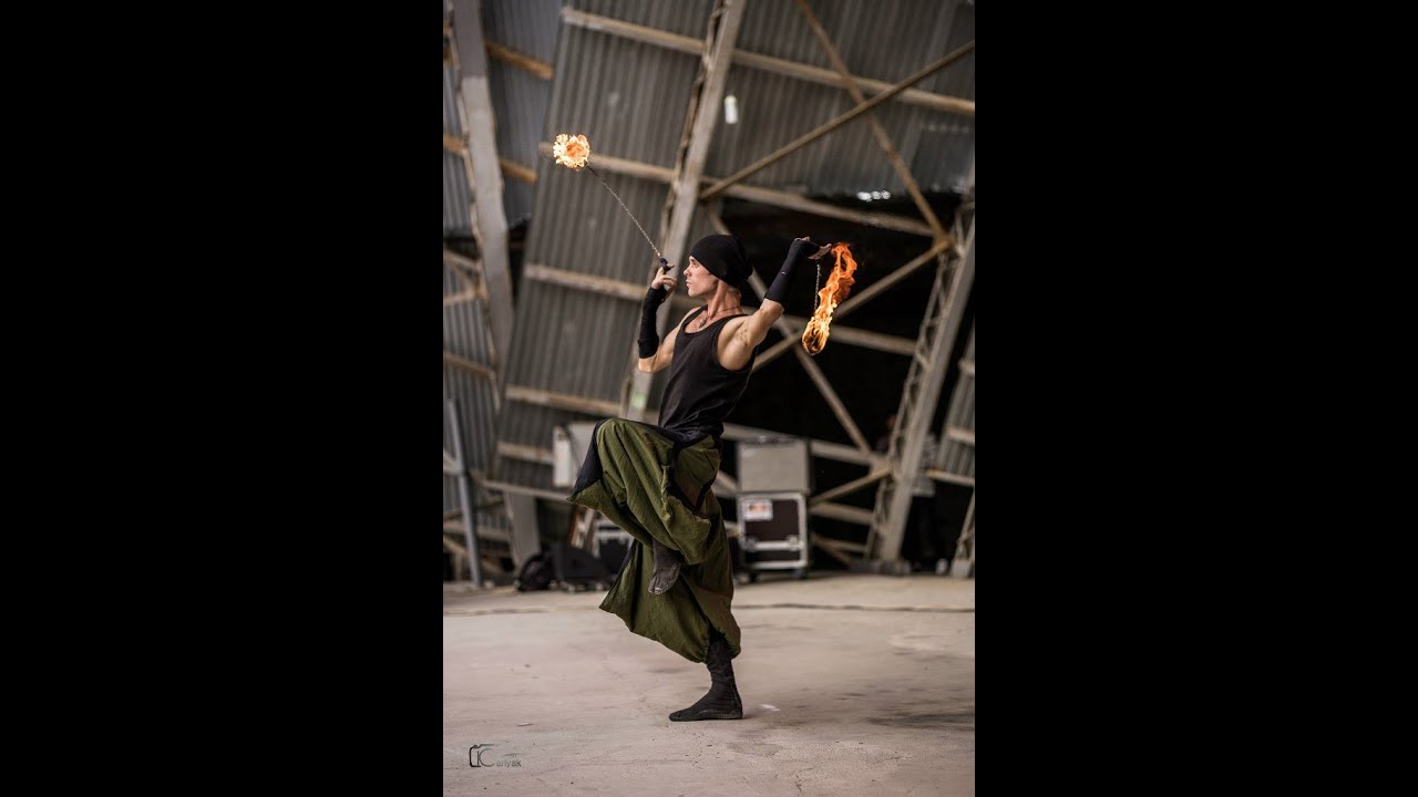 Igor fire poi performance on Fire life fest - YouTube