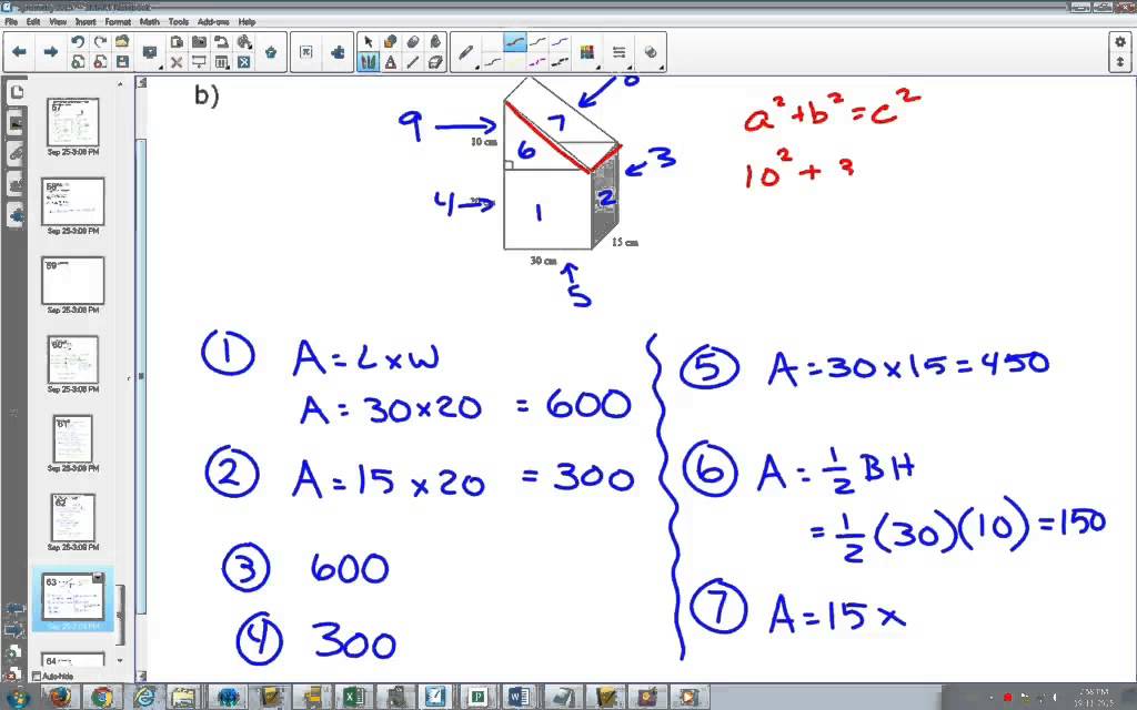 Surface Area of Composite Shapes Triangular Prism on Rectangular Prism ...