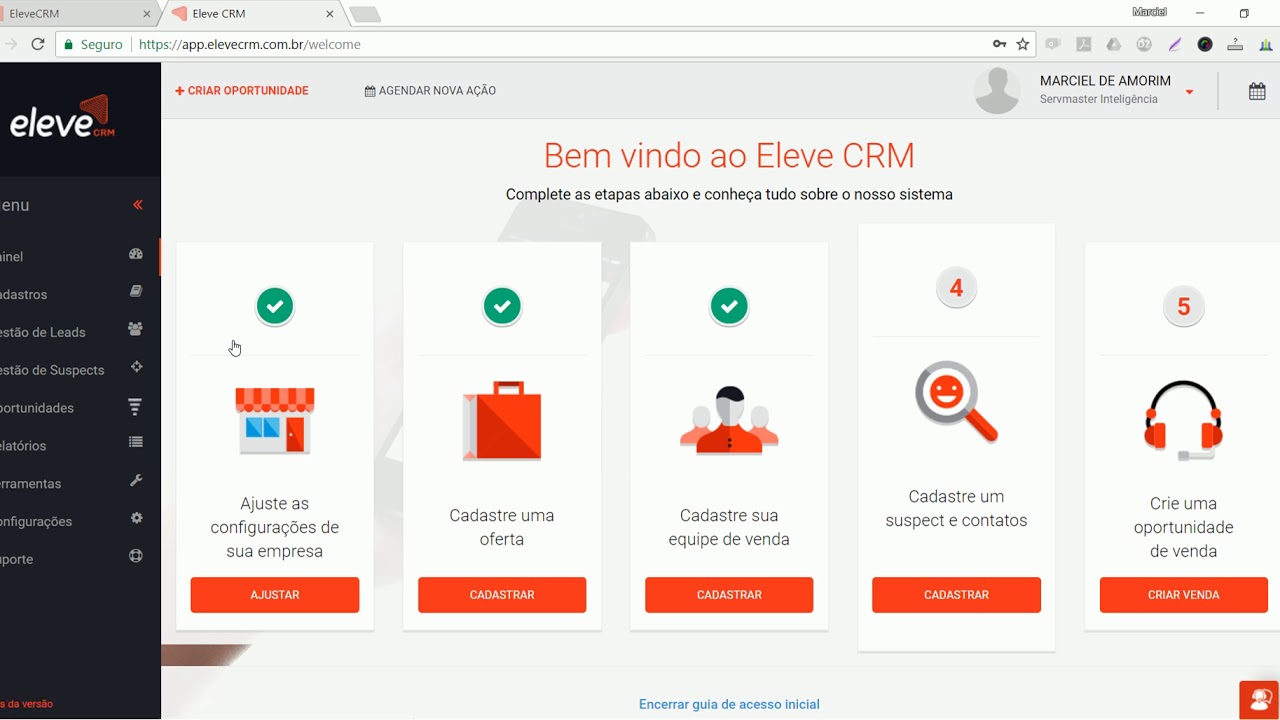 ELEVE CRM - PRIMEIROS PASSOS - YouTube