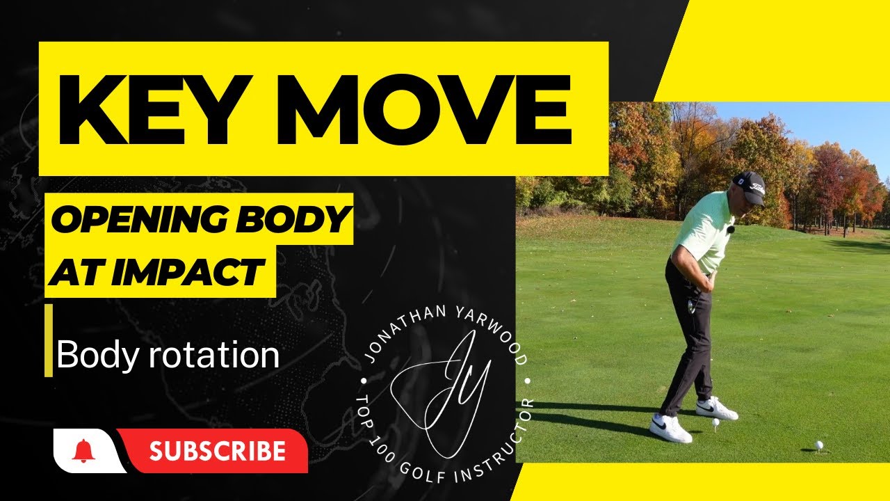 Opening your body at impact in golf. Key golf move. - YouTube