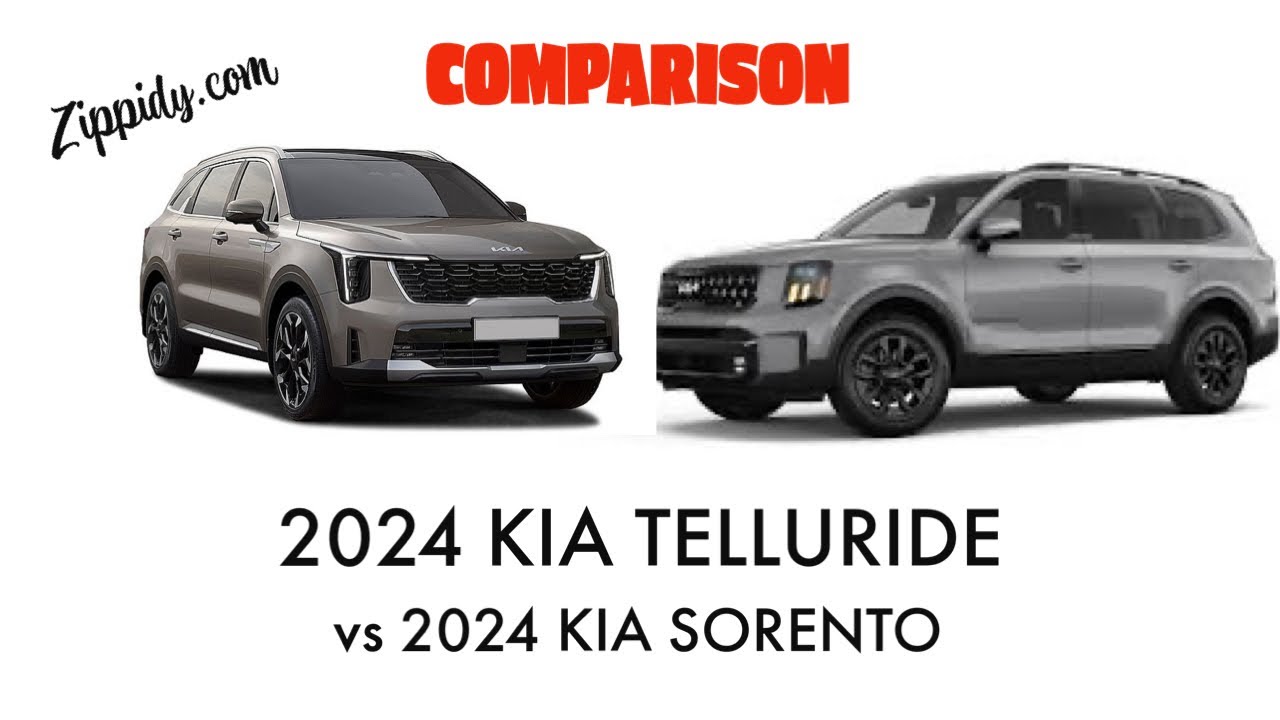 2024 Kia Sorento Vs 2024 Kia Telluride 3 Row Suv Comparison Youtube