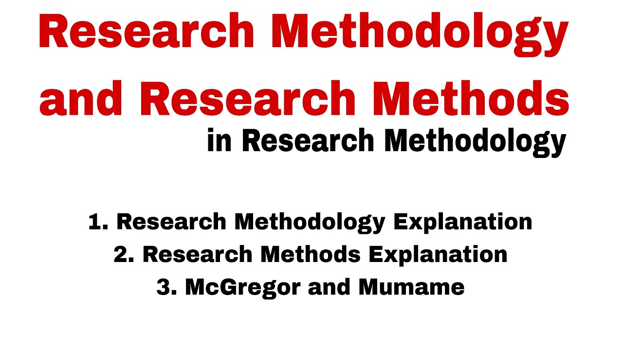 Research Methodology and Research Methods| Difference b/w Research ...