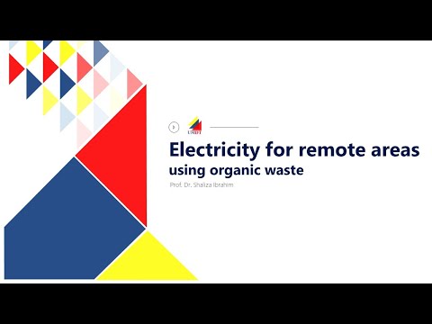 Electricity for remote areas using organic waste - Prof. Dr. Shaliza Ibrahim