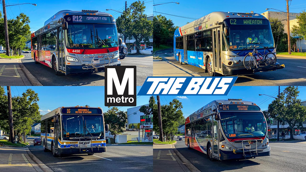 WMATA & Prince George's County Transit TheBus Compilation in Greenbelt ...